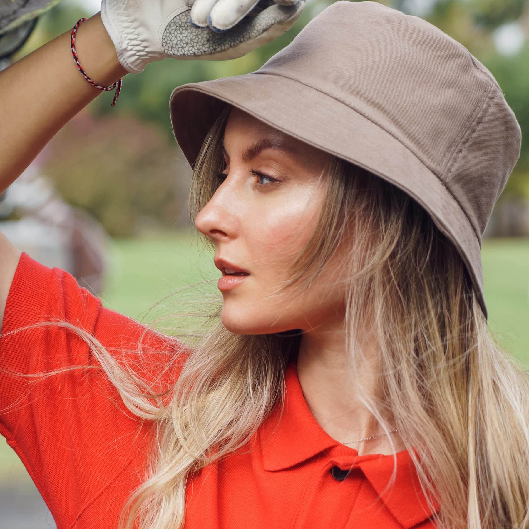 PFFY Bucket Hat for Women Men Cotton Summer Sun Beach Fishing Cap Black