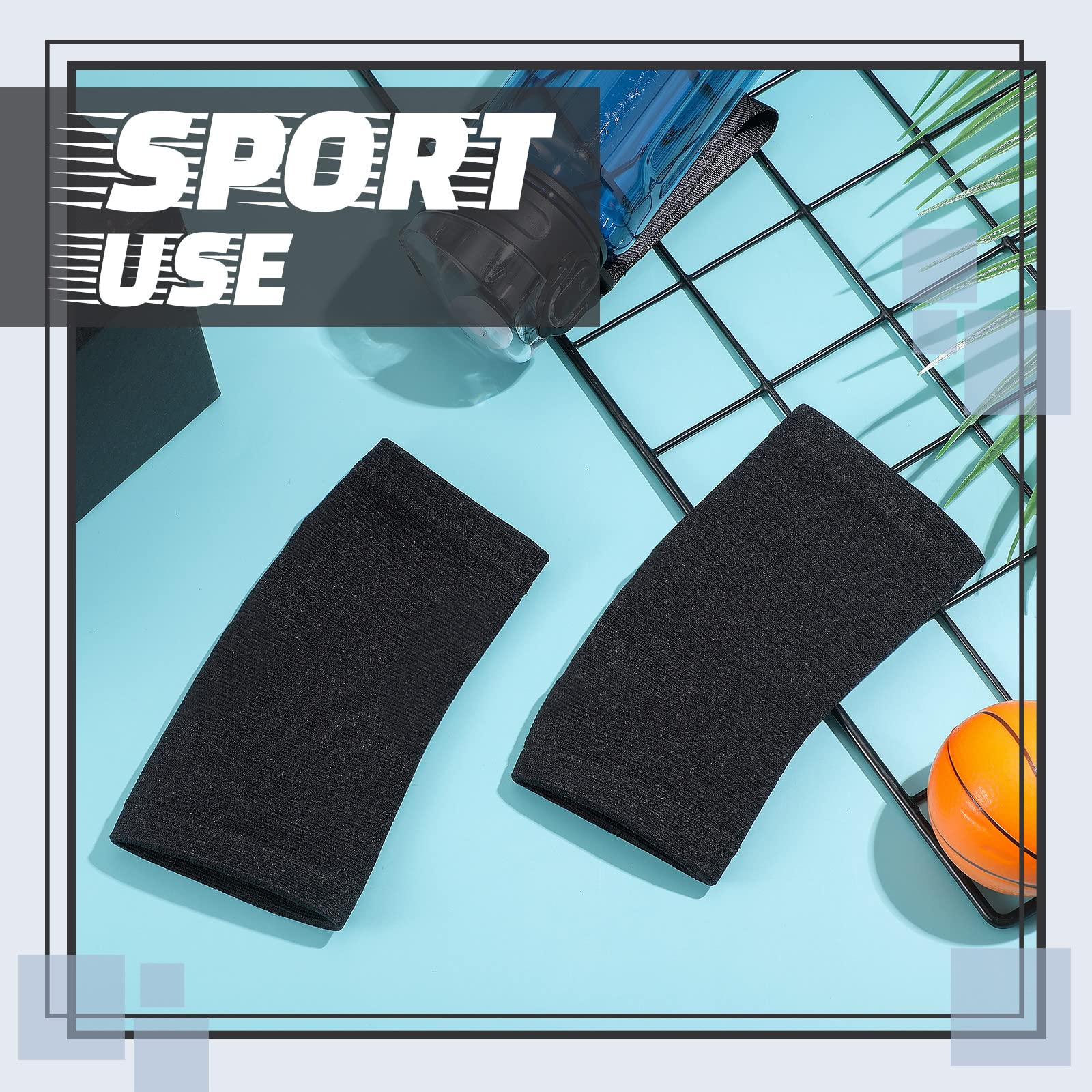 Tarpop 3 Pair Ankle Compression Sleeves for Kids Ankle Brace Compression Sleeves Foot Arch Support Sleeve Sock for Girls Ankle Sports Running Dance Fitness Gymnastics (Black, Medium)