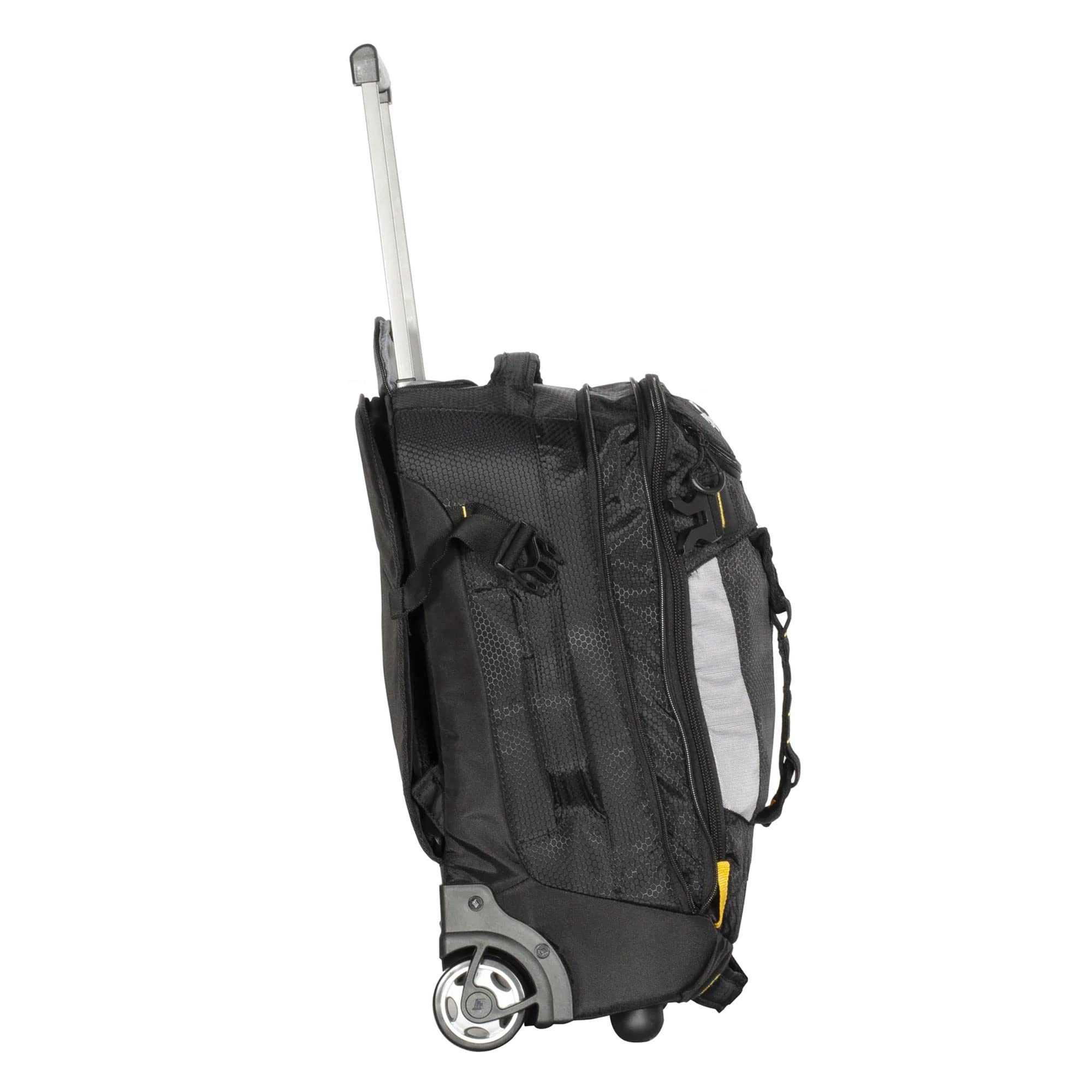 Olympia USA Cascade 20" Outdoor Rolling Backpack Carry On Travel Bag with Hideaway Straps and Comfort Grip Handles, Black