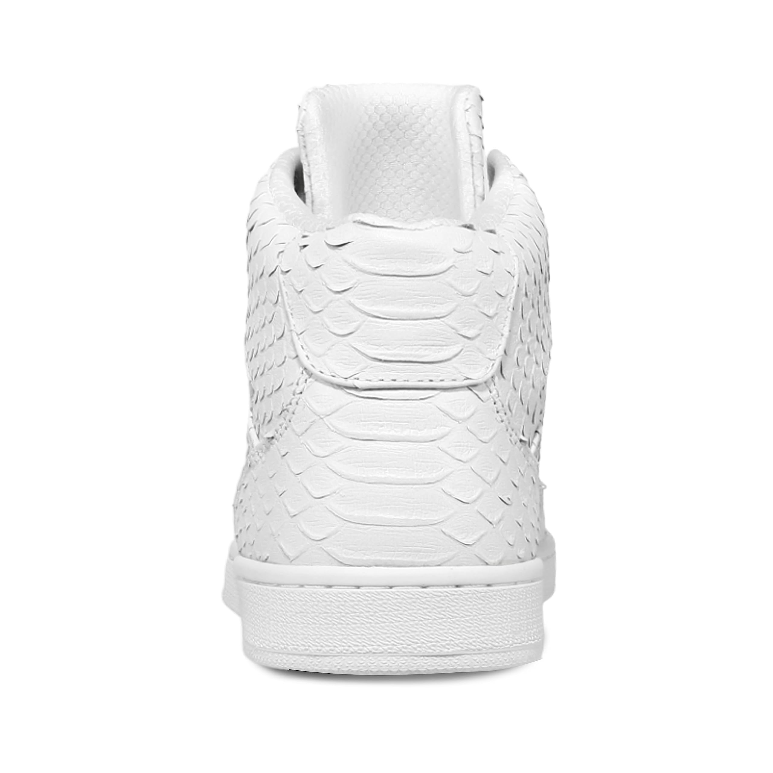 Soulsfeng White High Top Sneakers for Men 12.5 Leather Ankle Boots Basketball Skate Walking Shoes