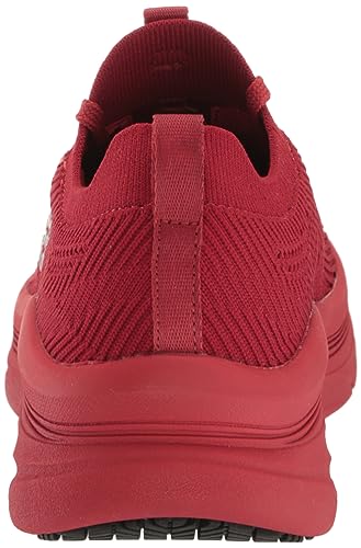 Skechers Women's D'Lux Walker SR-Ozema, Relaxed fit Athletic Styling Health Care Professional Shoe, Red, 9.5