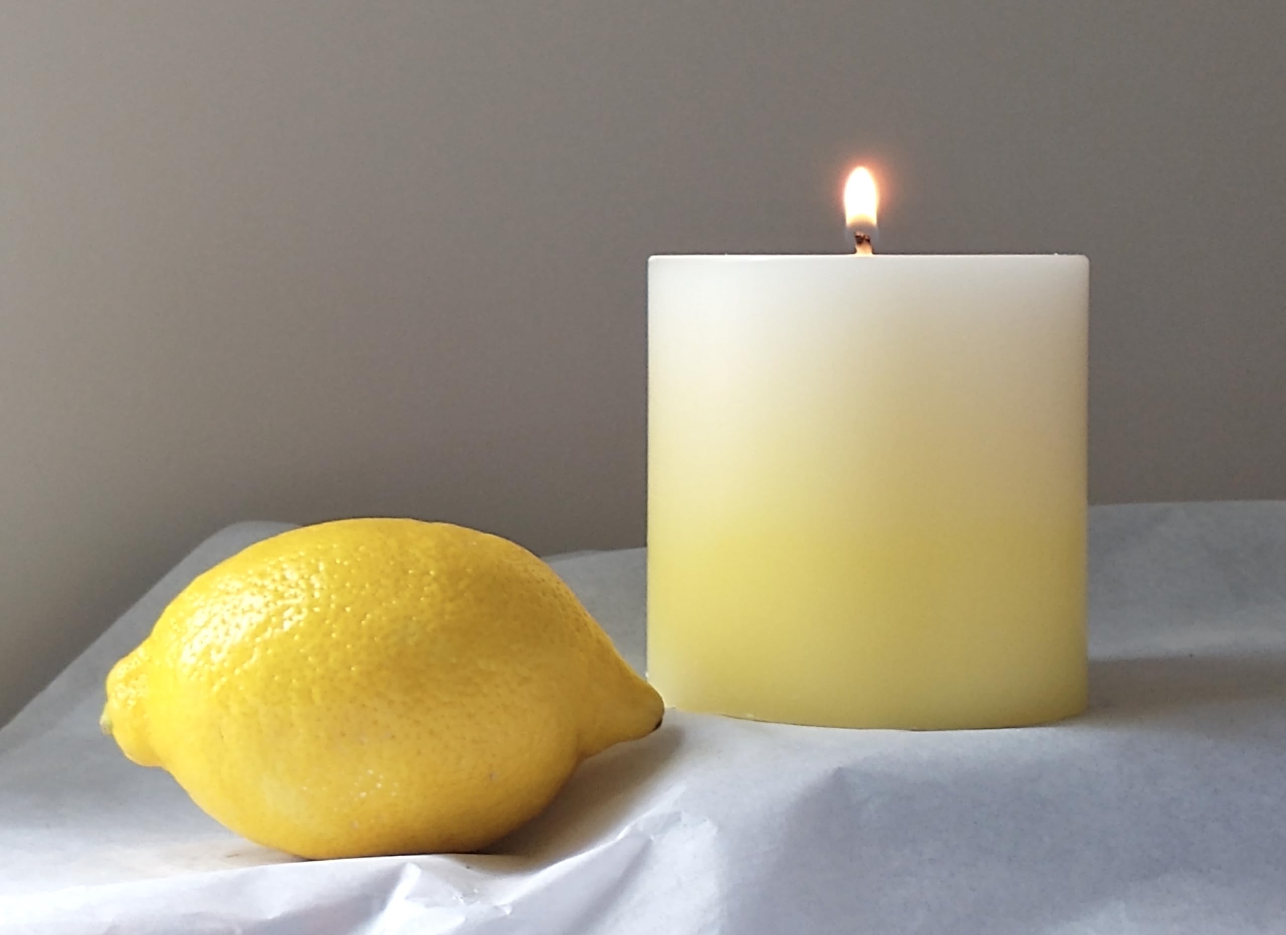 Ombre Gradation Pillar Candle Set by Modern Candle Design Set of 3-2.95", 4" and 6" Unscented (Colonial Blue)