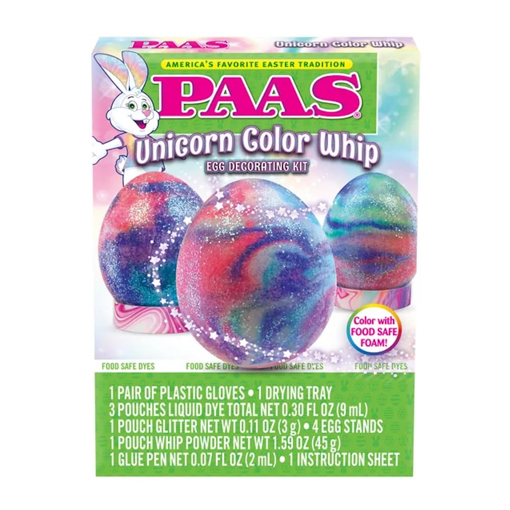 PAAS Unicorn Color Whip Egg Decorating Kit - America's Favorite Easter Tradition
