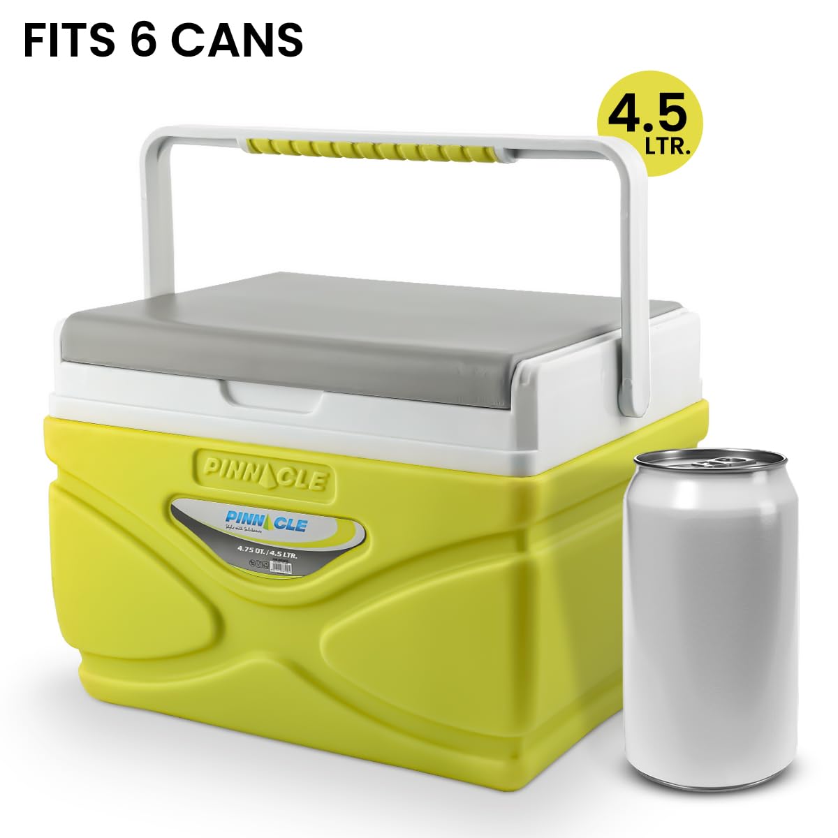 Pinnacle 4.5-11 liter Insulated Cooler Lunch Box set Portable Camping/Picnic Hard Cooler –Coolbox Keeps Cool for 48 hrs. with Ice Retention–Heavy Duty Cooler for Beach, Grill, Tailgating, small -med