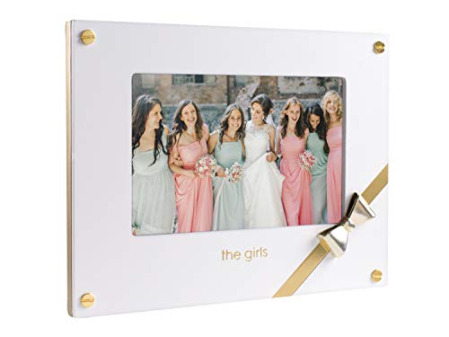 Pearhead The Girls 4x6 Wedding Keepsake Picture Frame, Bridesmaids Gifts, Keepsake for Bridal Party, White
