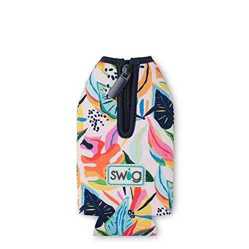 Swig Life Bottle Coolie, Standard 12oz Bottle Insulator Sleeve with Zipper, Neoprene Insulated Bottle Jacket Keeps Drinks Cold, Bottle Cooler in Calypso