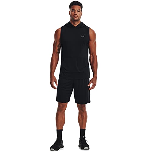 Under Armour Men's Tech Sleeveless Hoodie, Black (001)/Onyx White, X-Large