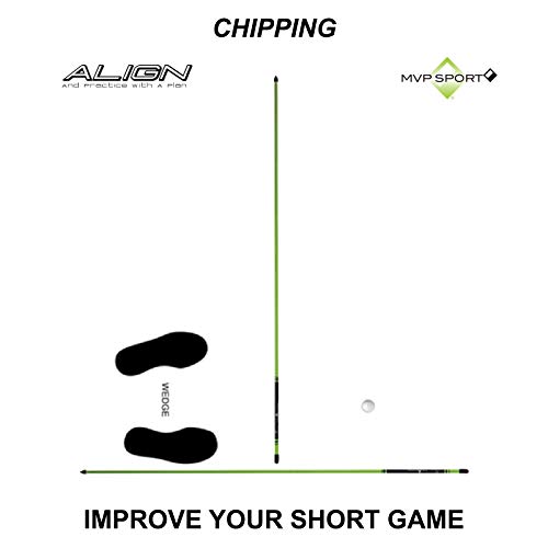 MVP Sport Golf Alignment Rods (MorodZ) Training Aid 2-Pack (Red)