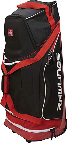 Rawlings | R1502 Wheeled Catcher's Bag | Baseball/Softball | Scarlet