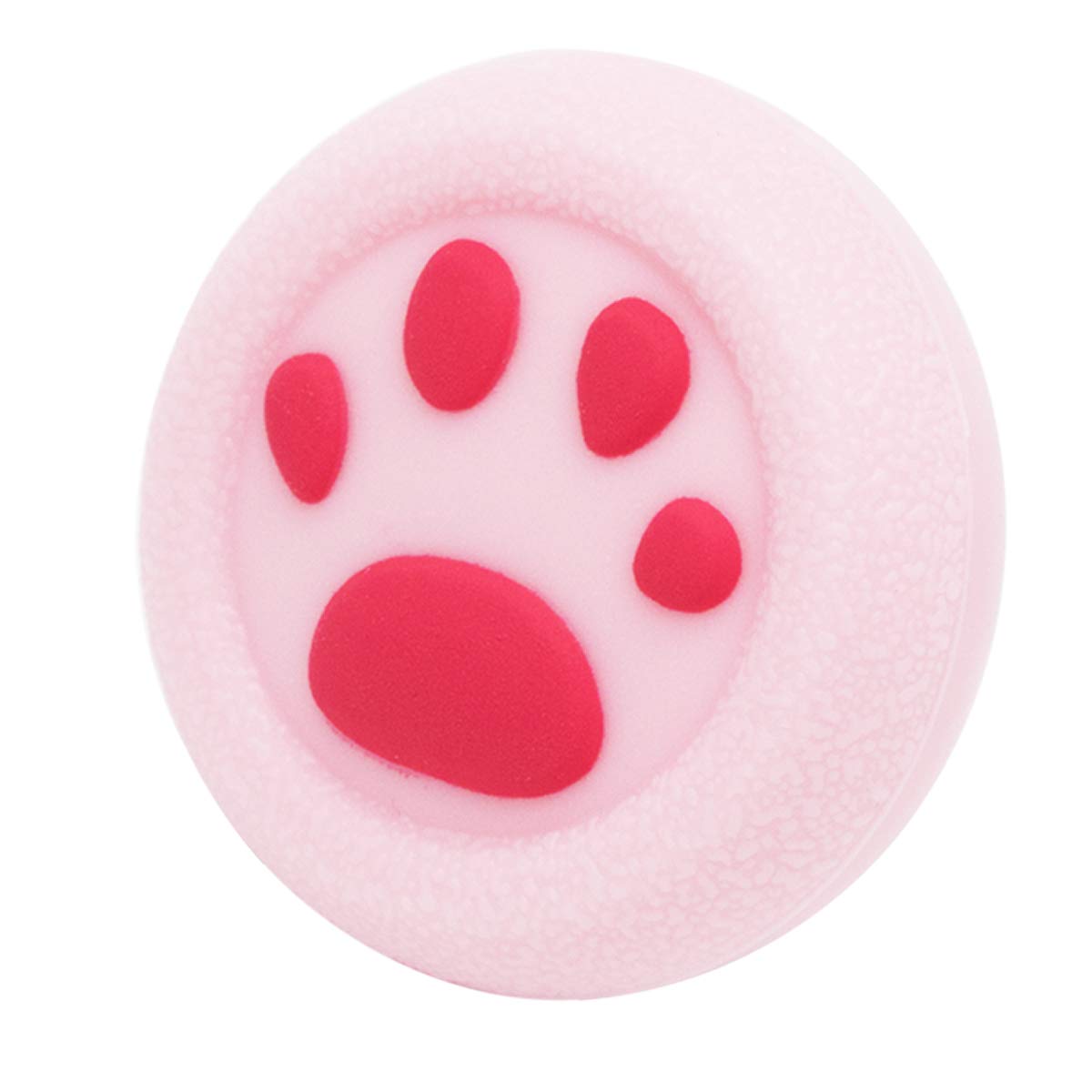 Playrealm Soft Rubber Silicone 3D Texture Thumb Grip Cover x 4 for PS5, PS4, Xbox Series X/S, Xbox One, Switch PRO Controller(Cat Paw Coral Grey)