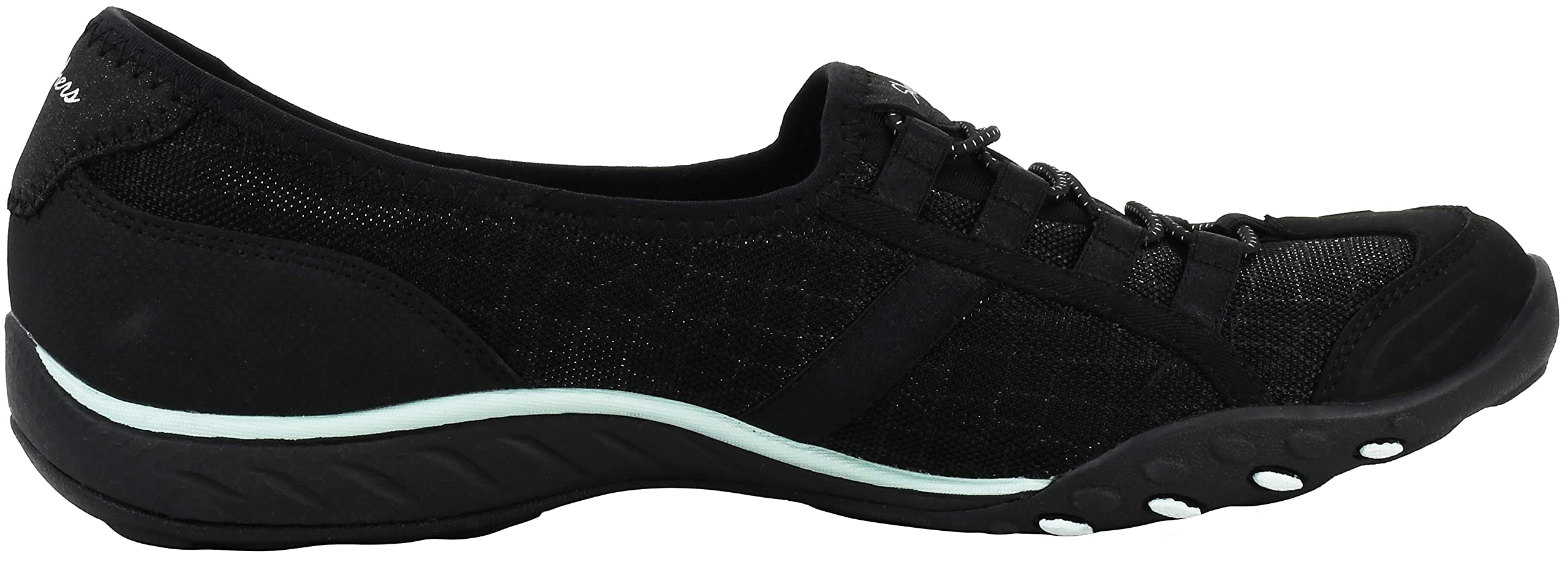Skechers Women's Spectacular Breathe Easy Sneaker Black/Aqua 7.5