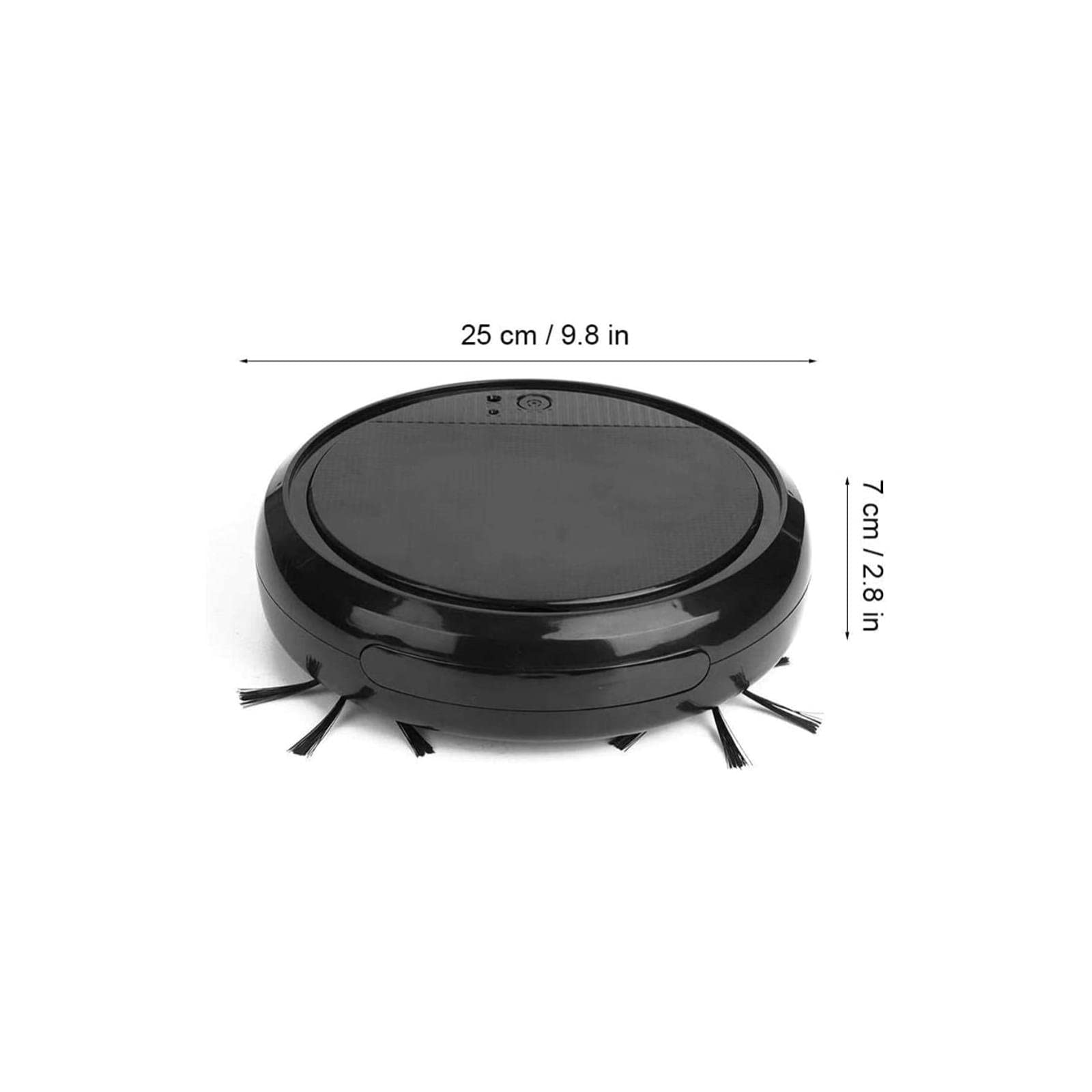 Robot Vacuum Cleaner Mop, Multi-Functional Intelligent Ultraviolet Light Sweeping Robot, Quiet Low Noise Vacuum Cleaner for Pet Hair, Carpet, Hard Floor, Dust, Stains(Black)