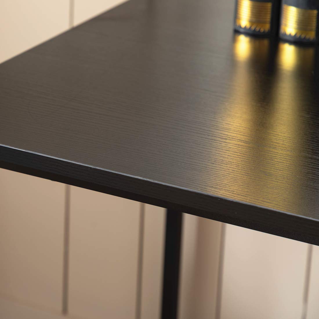 Sengo 55" Black Computer Desk Home Office Desk Work Table Study Writing Table Workstation Desk for Home Office Furniture