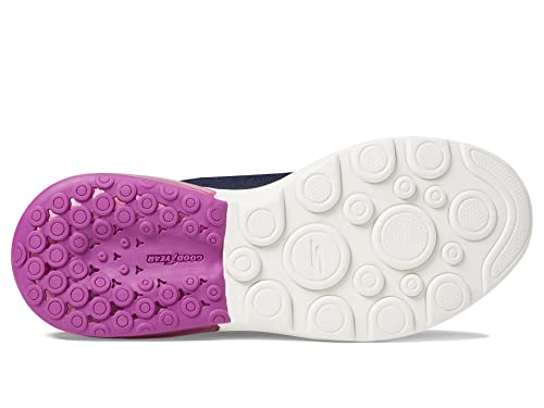 Skechers Women's GO Walk AIR 2.0 MESH Bungee Sneaker, Navy/Purple, 8.5