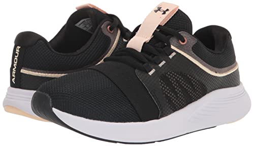 Under Armour Women's Charged Breathe Bliss, (005) Black/Metallic Light Copper/Peach Ice, 8