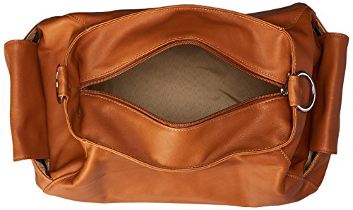 Piel Leather Top-Zip Shoulder Bag Cross Body Hobo, Honey, One Size