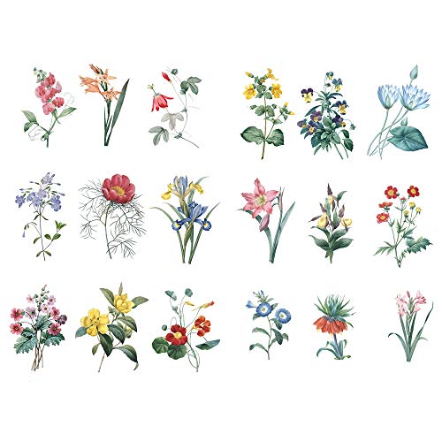 Seasonstorm Fresh Flower Floral Aesthetic Diary Travel Journal Paper Stickers Scrapbooking Stationery Sticker Flakes Art Supplies (PK437)