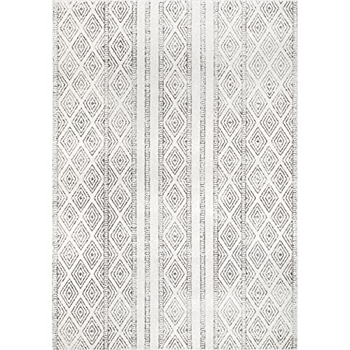 nuLOOM Sarina Tribal Diamonds Area Rug, 8x10, Grey