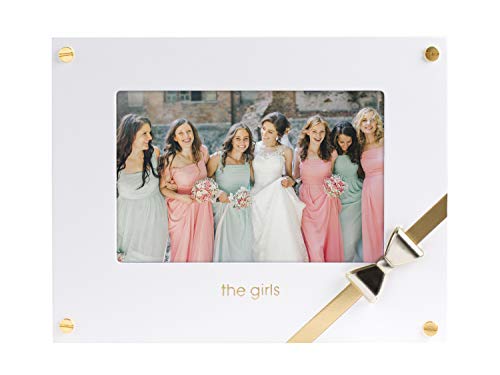 Pearhead The Girls 4x6 Wedding Keepsake Picture Frame, Bridesmaids Gifts, Keepsake for Bridal Party, White