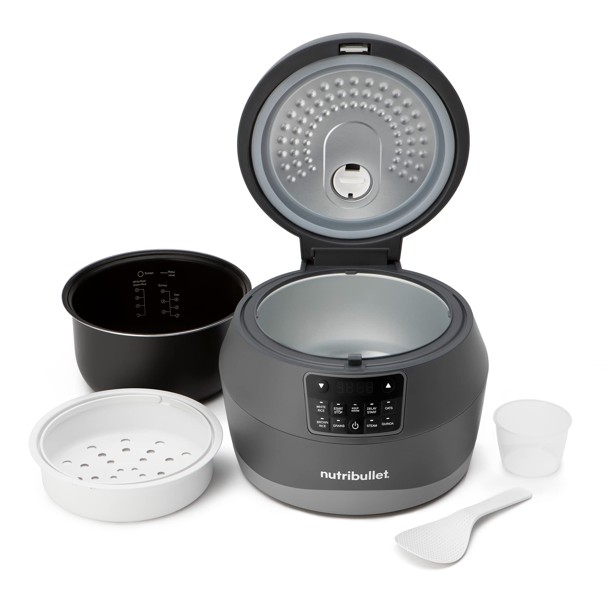 nutribullet EveryGrain Cooker, 11"D x 11"W x 9"H & Immersion Blender – Deluxe Set