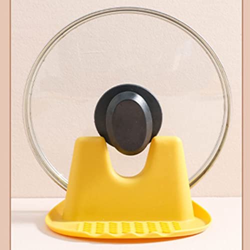 SEYFI Non-Slip Pot Lid Rack, Plastic Kitchenware Dividers Holder, Cutting Board Stand, Spoon Rest, for Bakeware, Serving Trays, Reusable