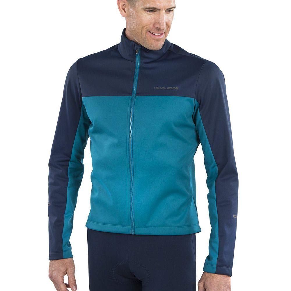 PEARL IZUMI Men's Quest AmFIB Cycling Jacket, Navy/Teal, X-Large