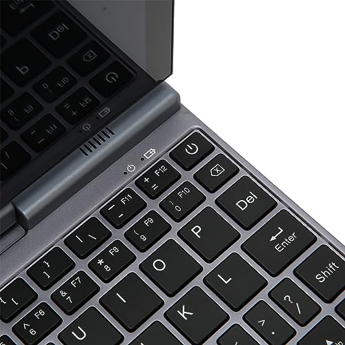 SHYEKYO Foldable Mini Laptop Fast Charging LPDDR5 12GB RAM 100-240V Touch Screen 1.9MP Camera Full Feature 8 Inch Laptop PC with Stylus for Work (12GB+512GB US Plug)