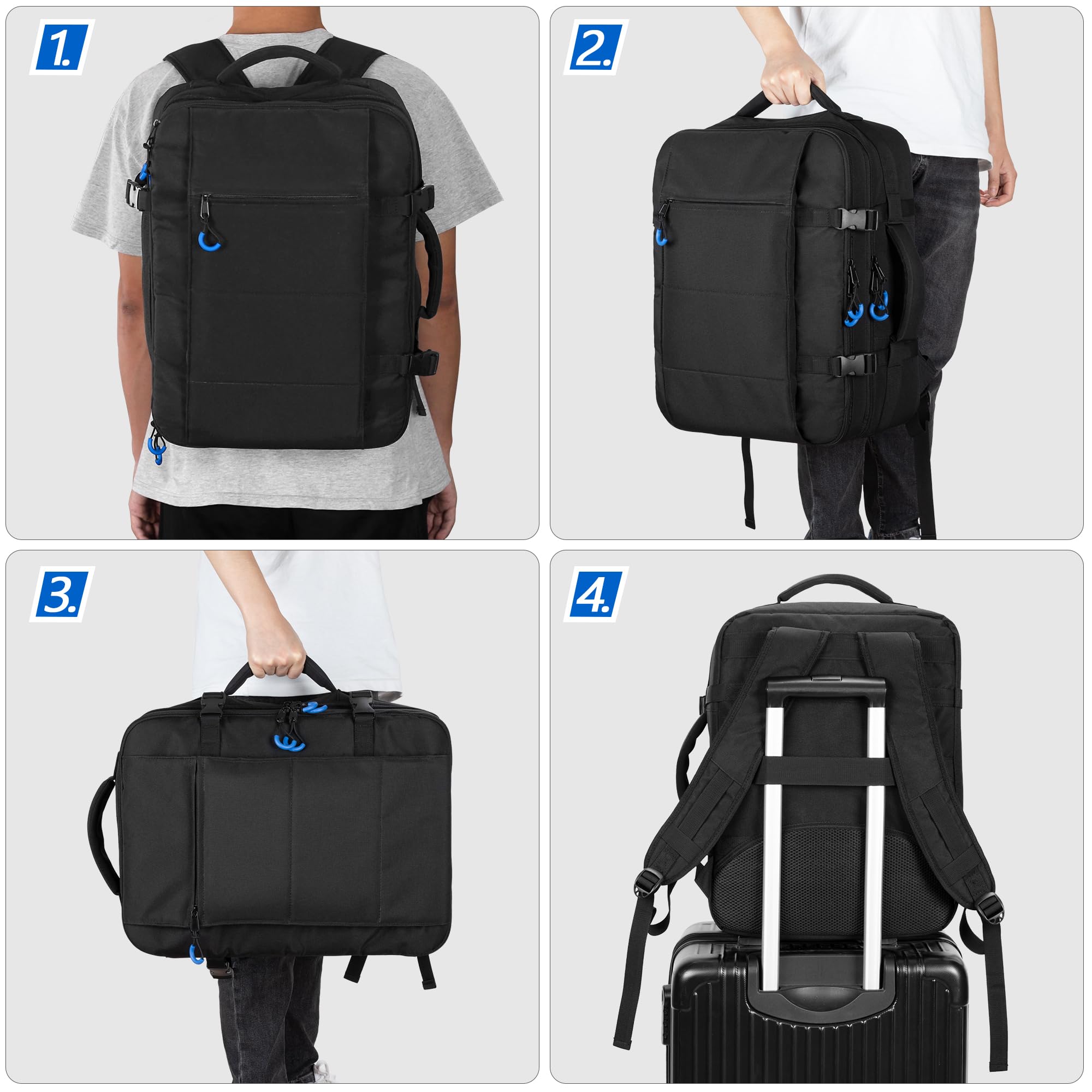 PGmoon Travel Backpack Compatible with Playstation5 Console, Storage Carrying Case Bag Fits for PS5 /PS4 Console, Controllers, 15.6’’ Laptop, Game Discs (Patent Design)