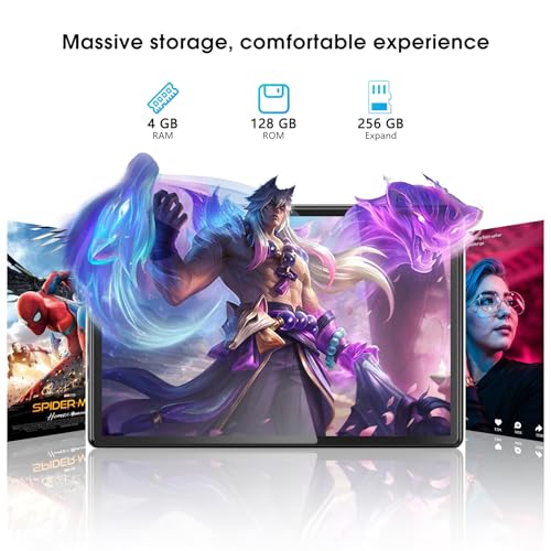 SGIN 10.1 Inch Tablet, Android 13 Tablets 4GB RAM 128GB ROM with Octa-Core 2.0Ghz Processor, 1280 * 800 Pixel IPS Screen, 2MP+8MP Camera, 6000mAh, WiFi, Bluetooth 5.0