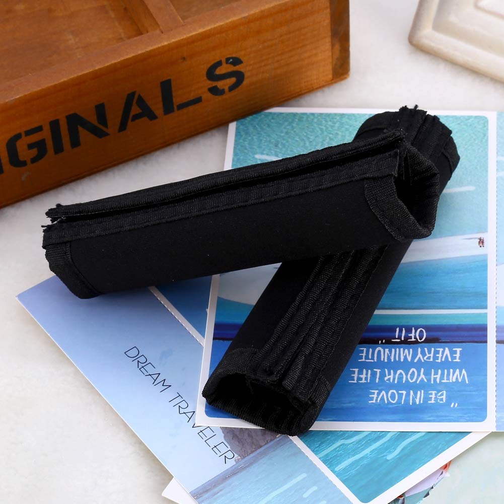 Ruiqas Stroller Handle Covers 1 Pair Baby Pushchair Handle Cover Stroller Handle Grip Bar Anti-slip Cover Pushchair Pram Stroller Cover, Black