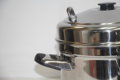 TABAKH IC-205 5-Rack Stainless Steel Idli Cooker with Strong Handles,Silver,Medium