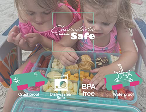 SubSafe Charcuterie Safe - Waterproof Tackle Box Container Keeps Snacks Fresh & Dry On the Go - Fill With Cured Meats, Cheese, Nuts -Perfect for the Boat, Beach, Parties, Picnics, Tailgating & More