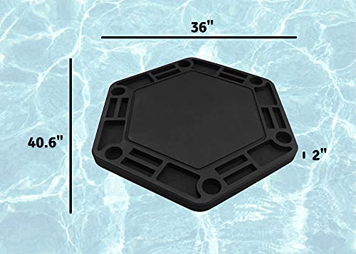 Polar Whale Floating Large Poker Table Game Tray for Pool or Beach Party Float Lounge Durable Foam 40.5 Inch Chip Slots Drink Holders with Waterproof Playing Cards Deck UV Resistant