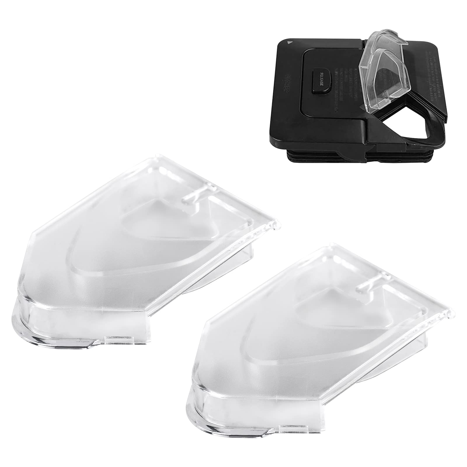 Spout Cover for Ninja Blender Lid, 2 Pcs Spout Cover Replacement for Ninja Blender 72 Oz Pitcher, Blender Lid Flap Pour Spout Cover Transparent, Suitable for Model NJ600-NJ602, BL500-BL781