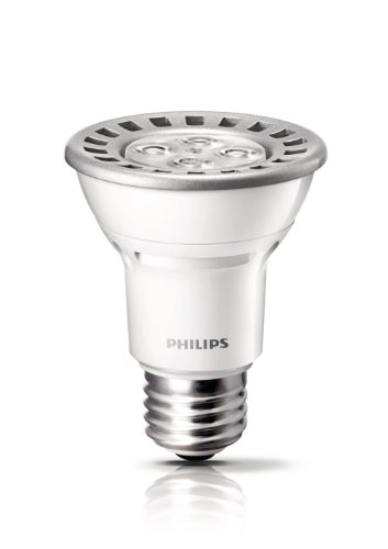 Philips 426114 8-Watt PAR20 LED Indoor Flood Bright White Light Bulb, Dimmable