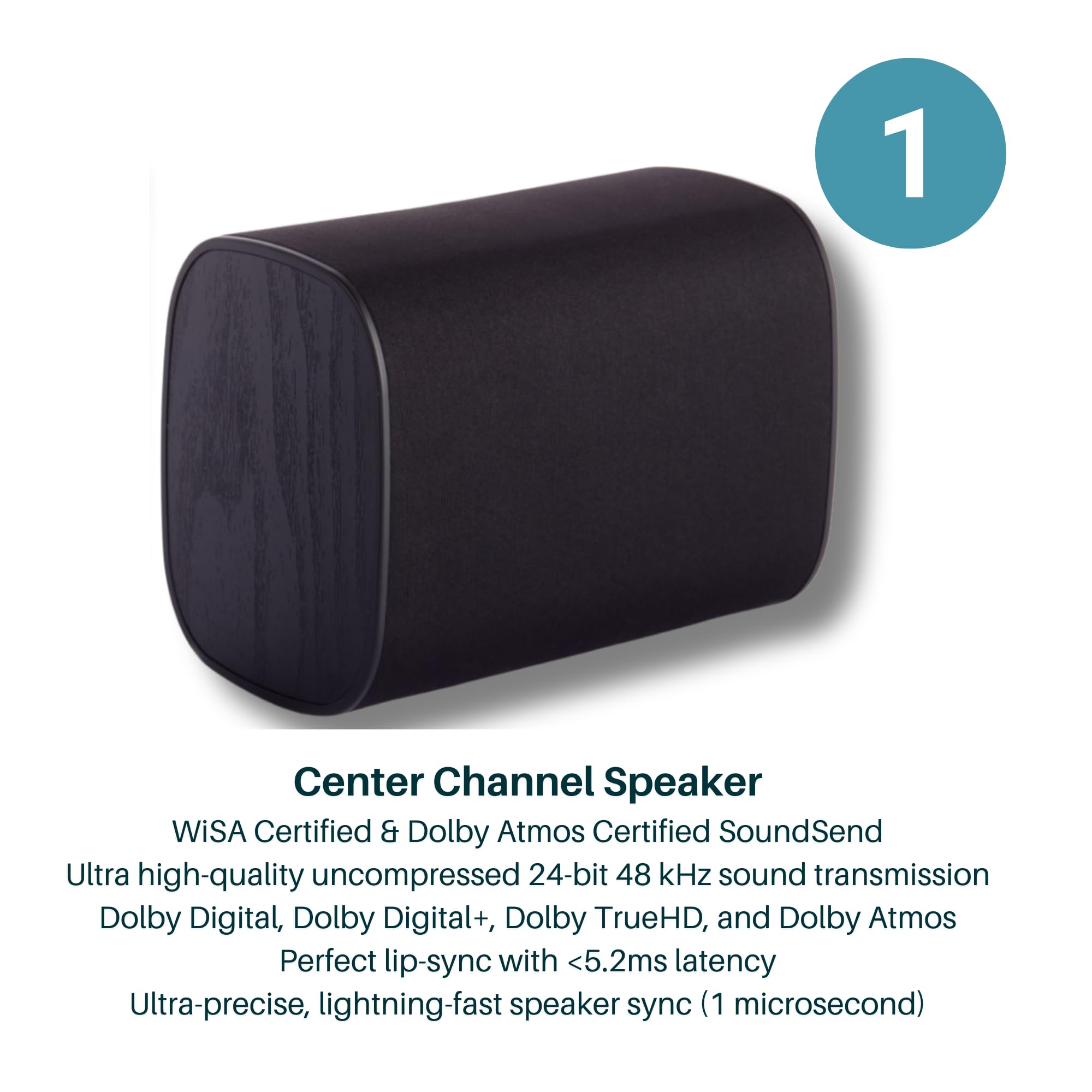 Platin Milan 5.1 Surround Sound Speaker System - Wireless Home Theater System for Smart TVs - WiSA Certified - with WiSA SoundSend Transmitter Included