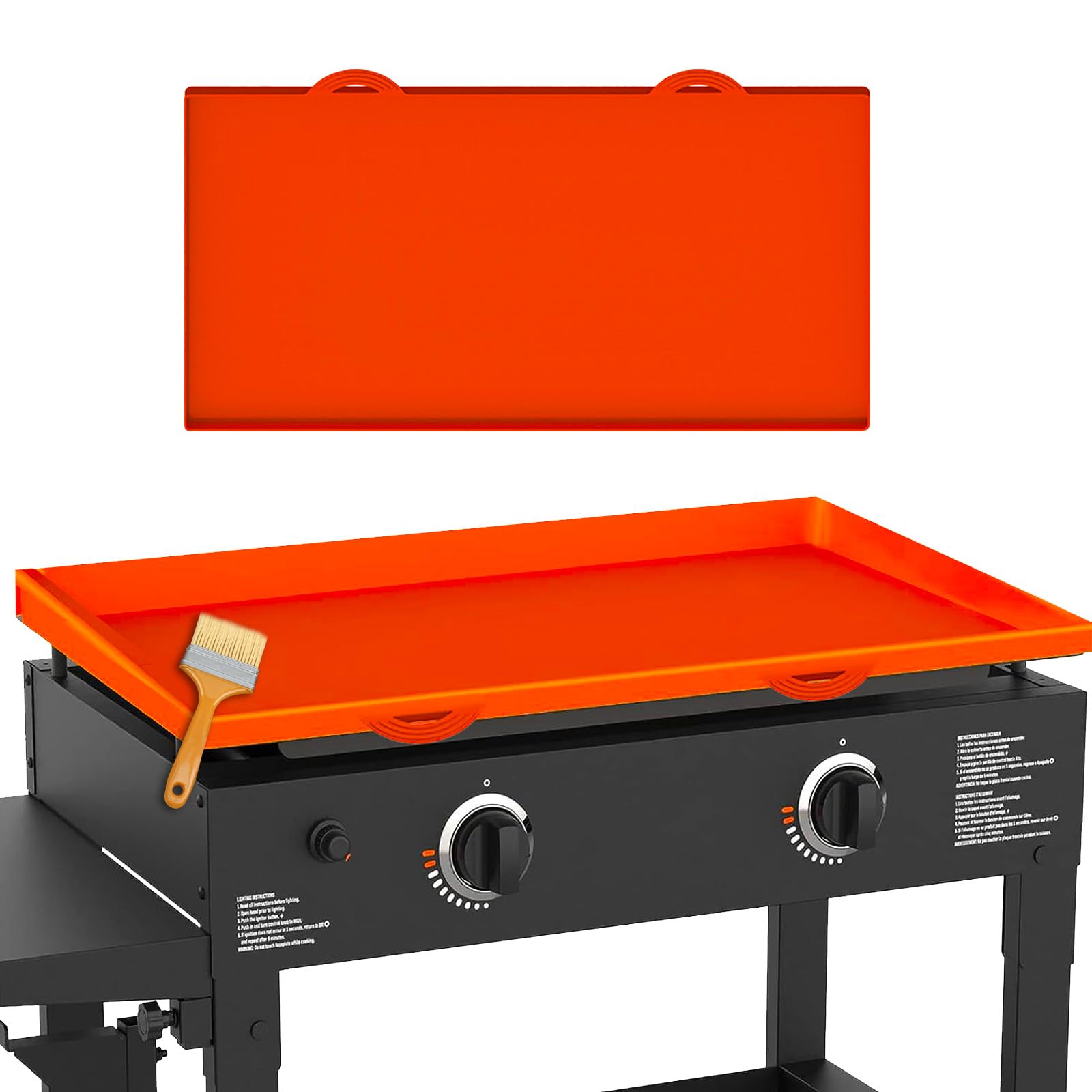 Premium Silicone Grill Mat for Blackstone 36-inch Griddle - Heavy-Duty, Food-Grade, Protects from Animals, Insects, Debris, and Rust (Orange)