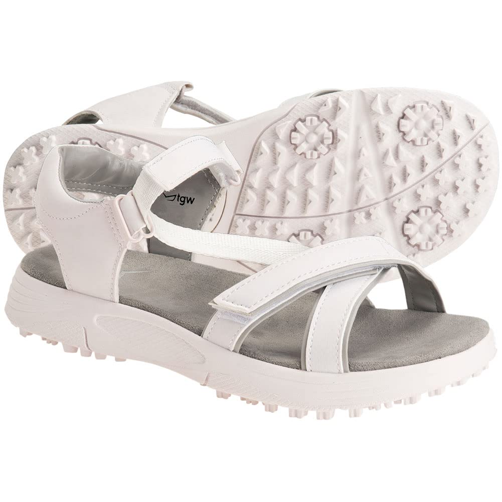 TGW Women's Casual Golf Sandals White Medium 9