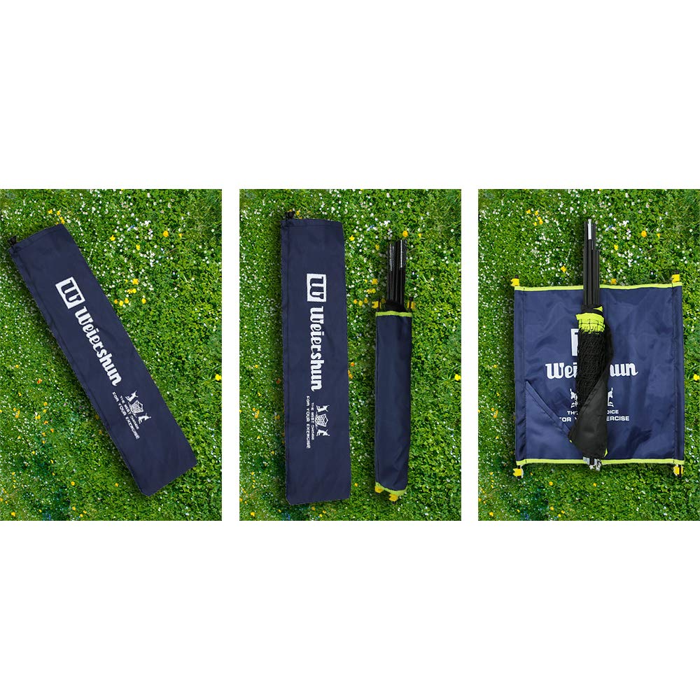 Quner Easy Setup Portable Badminton Net Foldable Net Rack with Carry Bag for Outdoor, No Tools Required