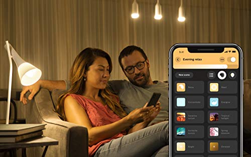 Philips Hue 40W B39 White and Color Ambiance LED Smart Candle-Shaped Bulb - Pack of 1 - E12, Indoor