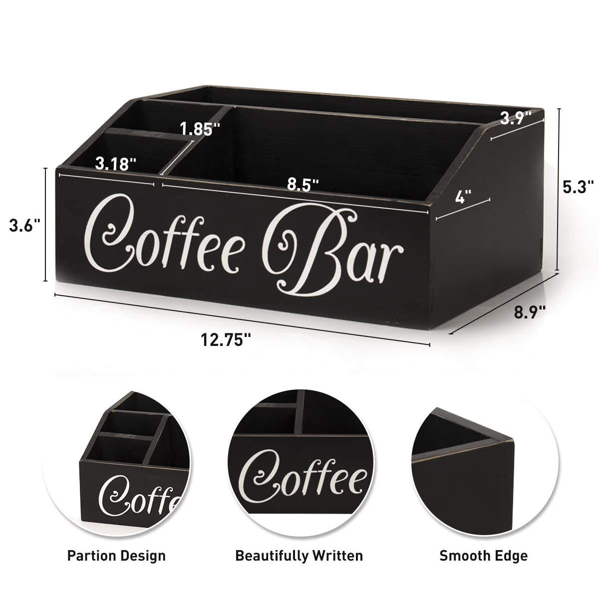 SHINGYU Coffee Station Organizer Coffee Bar Organizer for Countertop Large Capacity K Cup Holder Coffee Pod Holder Farmhouse Coffee Bar Accessories