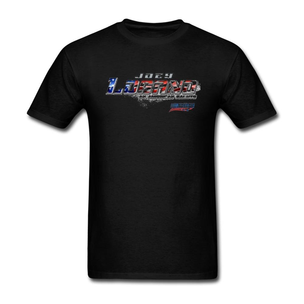 QweYu Men's Joey Logano Checkered Flag Driver Salute T-Shirt Black M