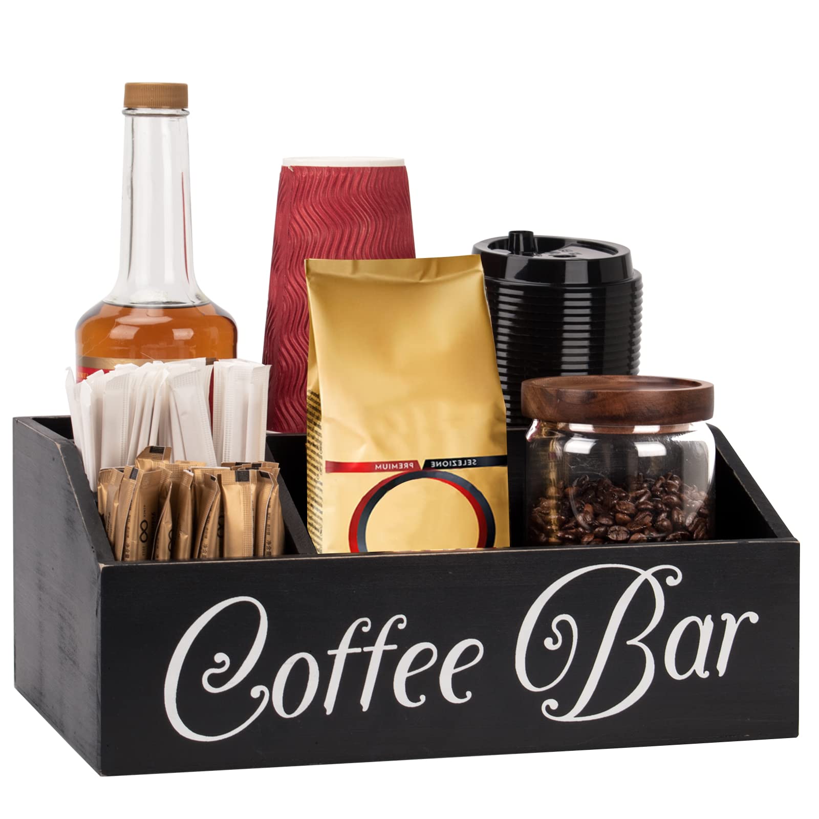 SHINGYU Coffee Station Organizer Coffee Bar Organizer for Countertop Large Capacity K Cup Holder Coffee Pod Holder Farmhouse Coffee Bar Accessories