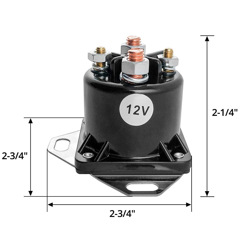 QWORK Glow Plug Relay Solenoid OEM Style Replacement Compatible with Ford 1994-2003 F250 F350 F450, 1985-2003 E-Series Econoline E250 E350 Van