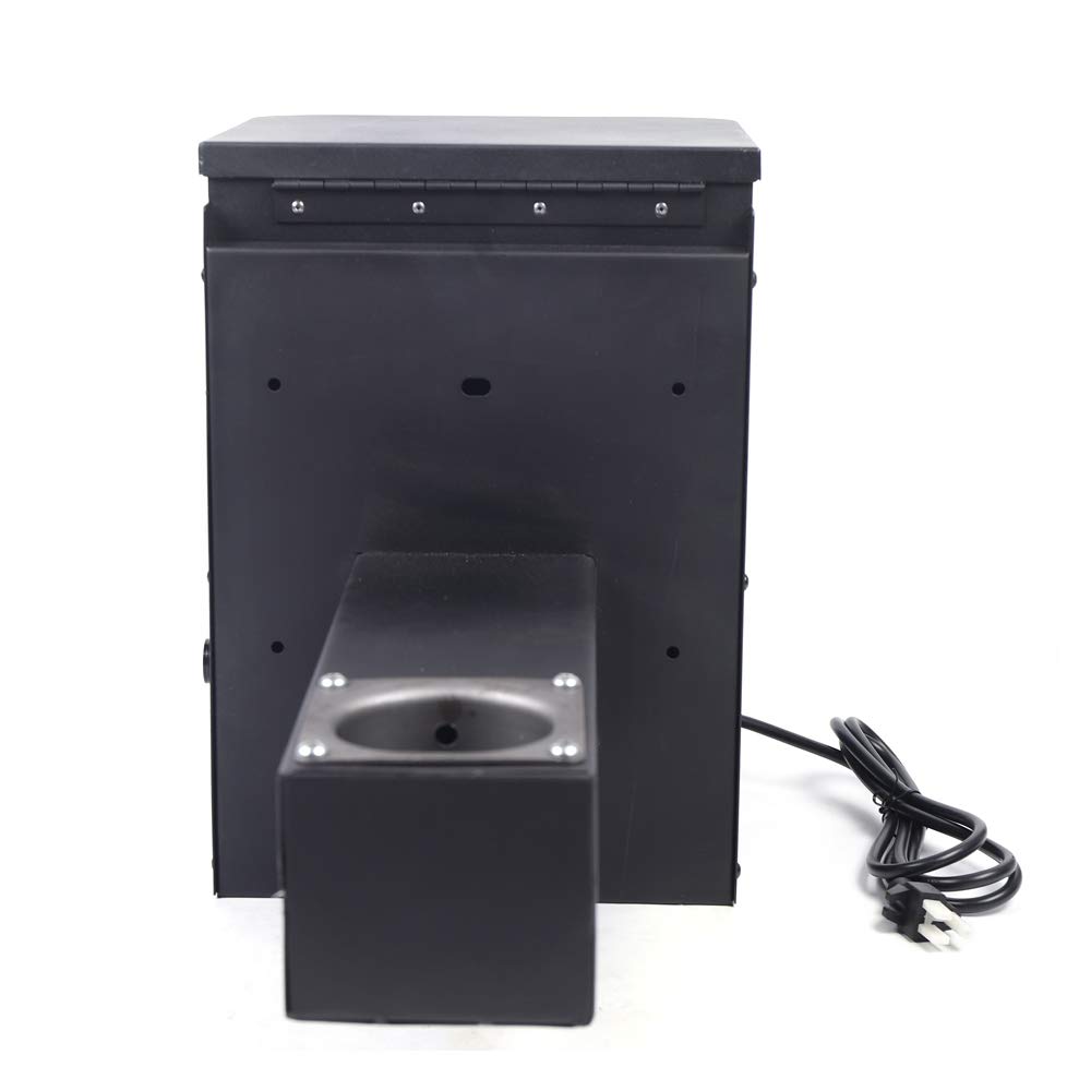 Pellet Smoker Hopper Assembly Kit, Electric Wood Pellet Smoker Grill Part with Digital Temperature Controller for Grill, Smoke, Bake, Roast, Braise, BBQ (Knob type)