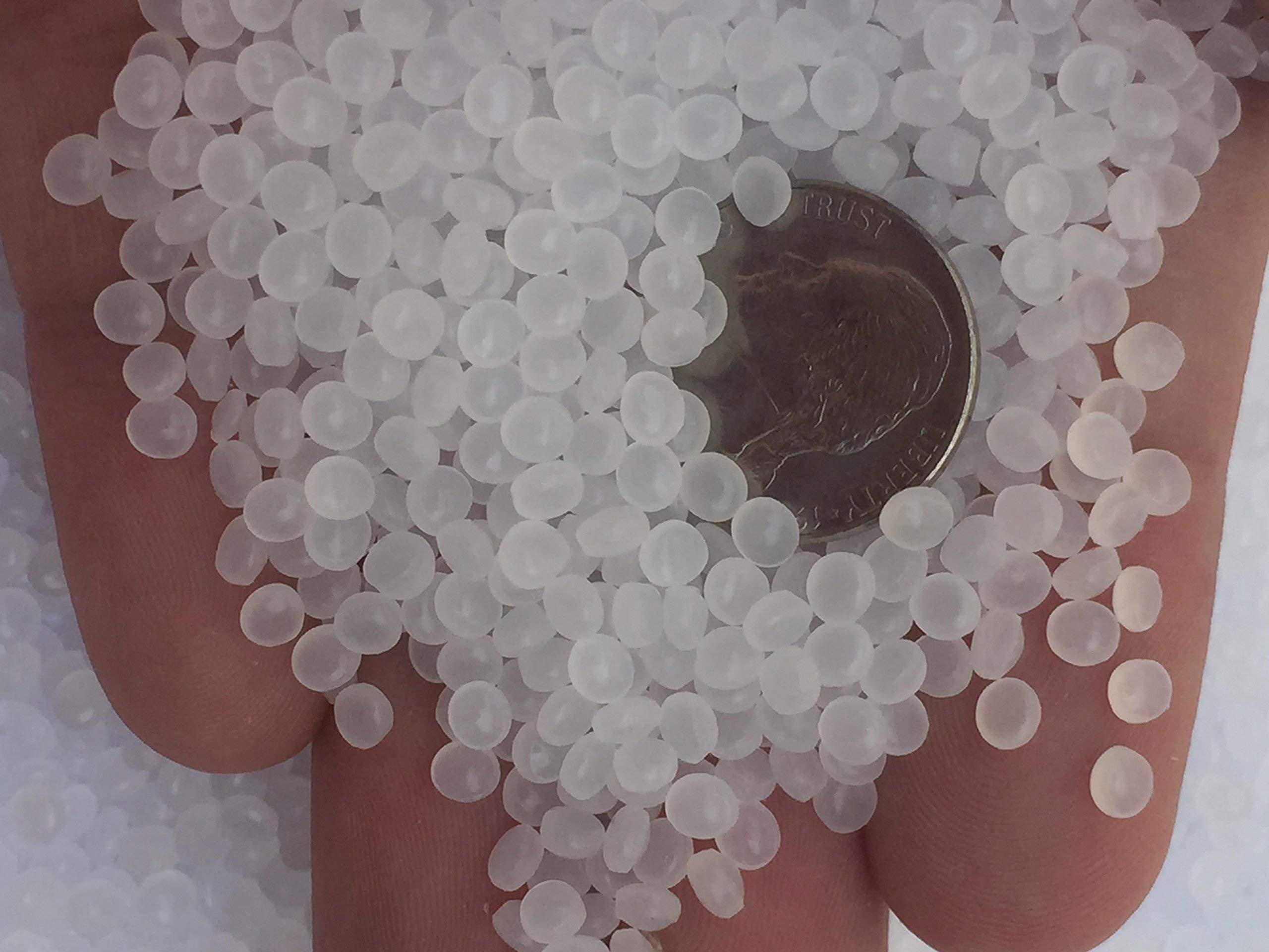 Poly Plastic Pellets Bulk for Weighted Blankets & Crafts Bulk Box (25 pounds) Made in the USA for Rock Tumbling, Stuffing & Filling Dolls, Crafts, Lap Pad
