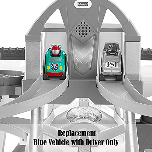 Replacement Car for Little People Launch 'n Loop Raceway - GMJ12 ~ Replacement Blue / Teal Vehicle with Driver