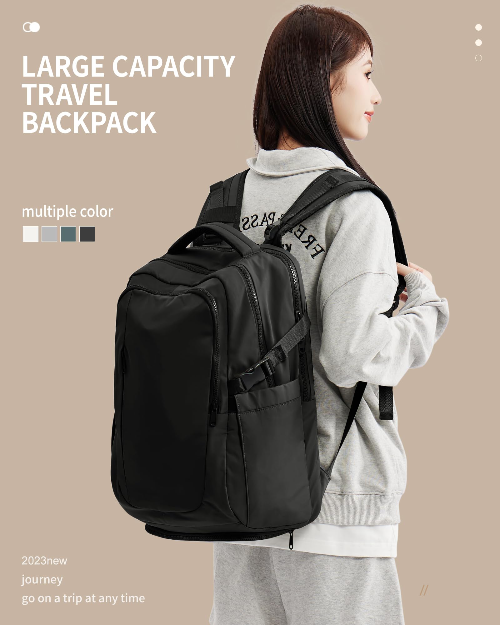 suwasp Large Travel Backpack for Women Men Airline Approved Carry On personal item Backpack bag frontier airlines personal item bag Flight Approved Luggage Backpack shoe