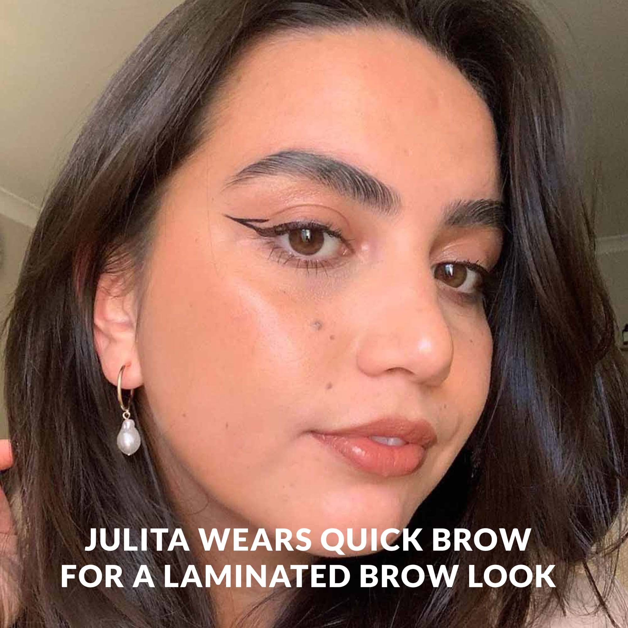 The Quick Flick - Quick Brow 2-in-1 Brow Lamination and Sculpting Gel, Unique Eyebrow Gel and Brow Wax Hybrid Formula, All-Day Hold Brow Gel and Laminate Eyebrow Makeup with Double-Sided Comb, 8 ml