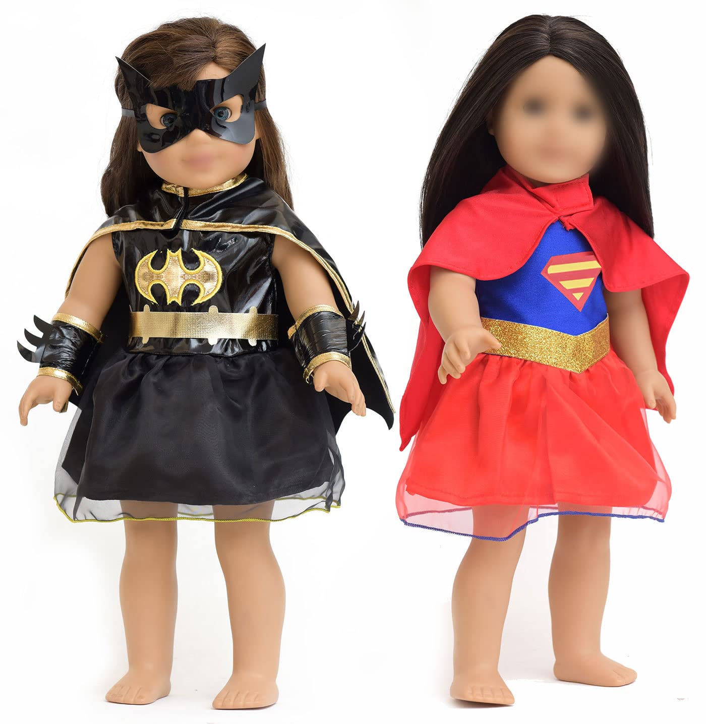 sweet dolly 18 Inches Doll Clothes Super Hero Costumes Outfits for 18 inch Dolls